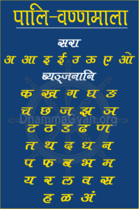 पालि वर्णमाला - Pali Varanmal - Pali Alphabets with Vowels and ...